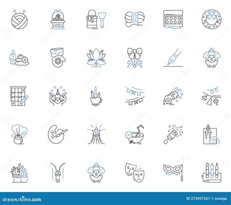 Original Line Icons Collection Innovative Unique Creative Fresh Novel Authentic Inventive