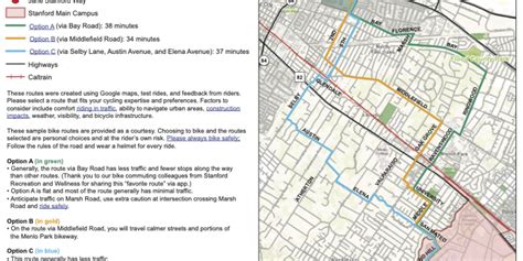Stanford Redwood City Maps Transportation