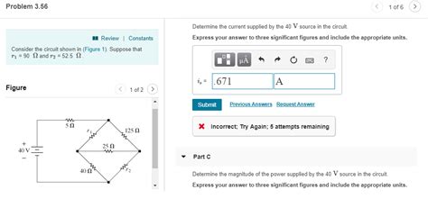 Solved Problem Of Determine The Current Supplied By Chegg