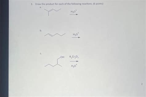 solved 3 draw the product for each of the following