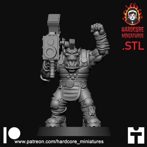 3d Printable Space Orcs Dead Skull Gang By Hardcore Miniatures