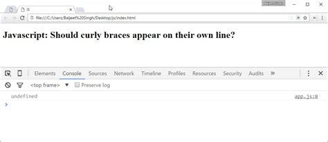 Javascript Should Curly Braces Appear On Their Own Line Rjavascript