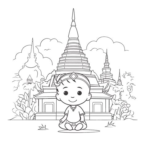 Cute Buddha Coloring Pages