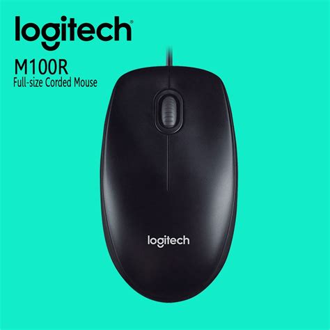 Mouse เมาส์ Logitech M100r Usb Optical Black เมาส์ใช้ทำงานคุณภาพเยี่ยม สีดำ ทนทาน Shopee