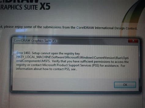 Error 1402 When Installing Coreldraw Graphics Suite X5 Coreldraw