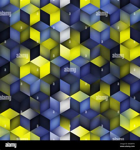 Vector Seamless Gradient Cube Shape Rhombus Grid Geometric Pattern Stock Vector Image And Art Alamy