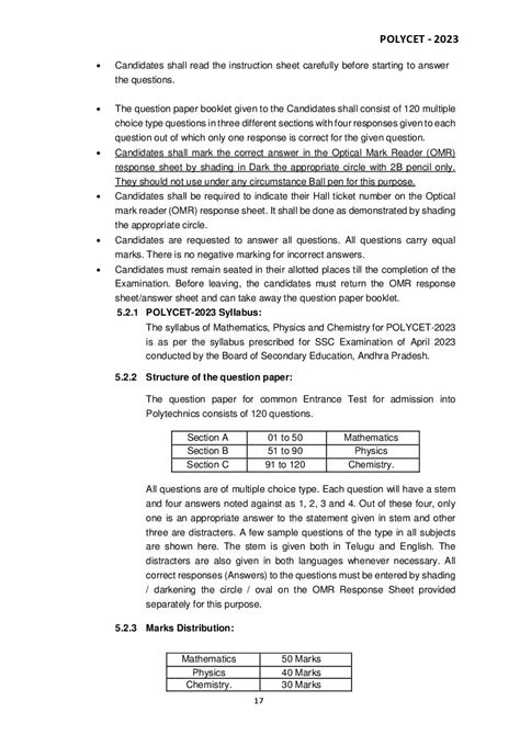 AP POLYCET Syllabus PDF Released Download Here AglaSem Admission