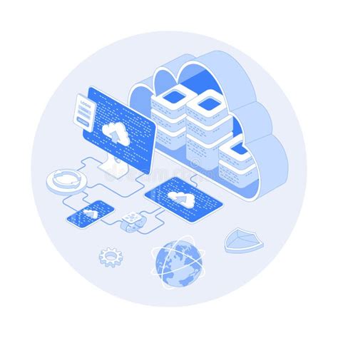 Cloud Technology Big Data Processing Center Cloud Database Connecting Information Storage