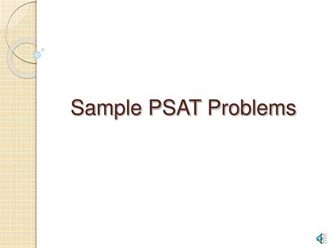Ppt Sample Psat Math Problems Powerpoint Presentation Free Download