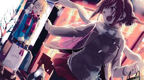 Anime Girls Winter Wallpapers Wallpaper Cave