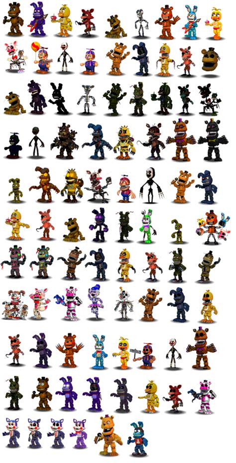 Fnaf Canon And Fan Made Characters Canon V1 Old By Educraft Fnaf