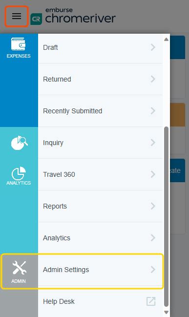 Customer Preferences Admin Screen Chrome River Help Center