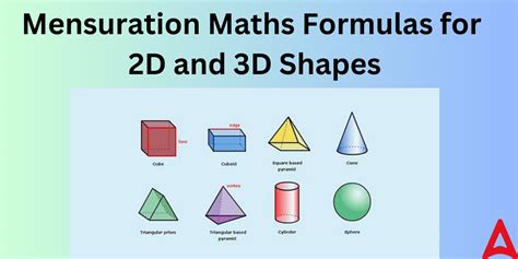 Mensuration Formulas Pdf For All 2d 3d Shapes In Maths Get Chart
