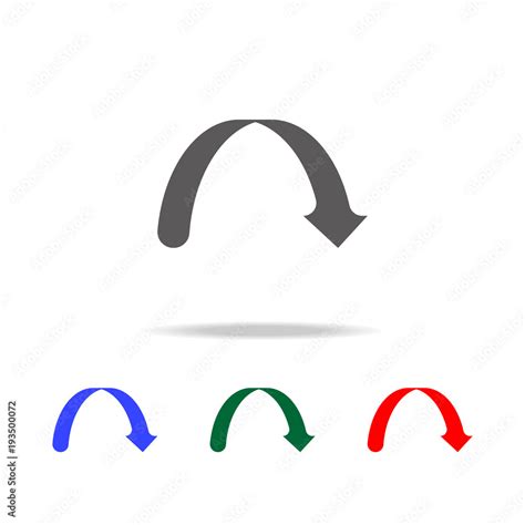 Curved Arrow Icon Elements In Multi Colored Icons For Mobile Concept And Web Apps Icons For