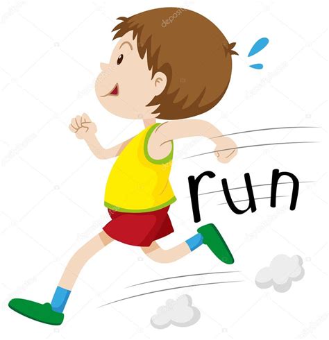 Clip Art De Dibujos Animados Corriendo Estilo De Dibujos Animados