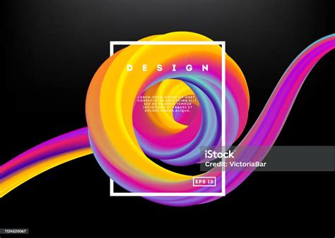 트렌디한 추상적인 기하학적 배경입니다 3 차원 유체 모양 그림입니다 색상 묘사에 대한 스톡 벡터 아트 및 기타 이미지 색상 묘사 0명 3차원 형태 Istock