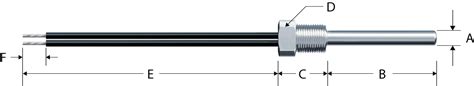 Ntc Thermistor Probes In Stainless Steel Probe With Threaded Hex Nut Ametherm