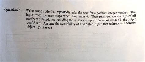 Solved Question 6 Write A Code Segment That Would Display
