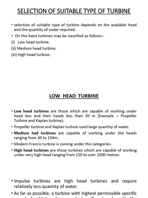 Selection Of Turbines Pdf