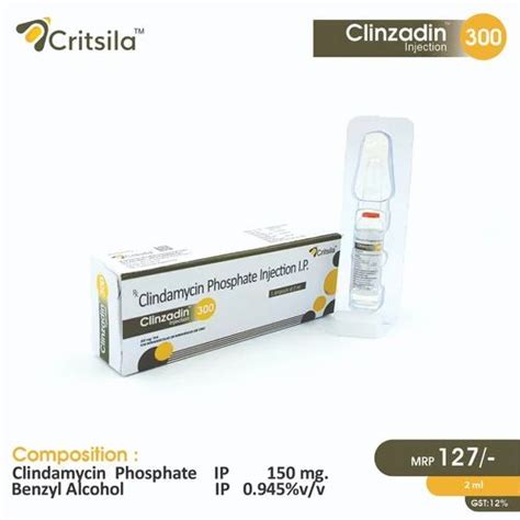 Clindamycin 300 Mg Injection At ₹ 127 Piece Panchkula Id 2855639534862