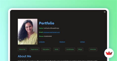Subhadra Bhupathiraju On Linkedin Portfolio