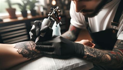Premium Photo Image Of A Tattoo Artist At Work
