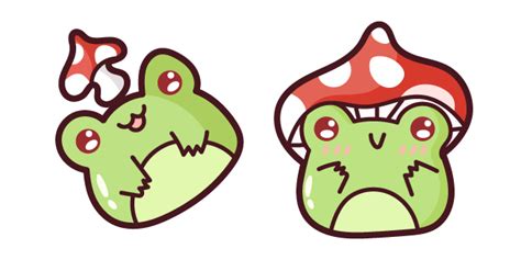 Cute Frog And Mushroom Hat Cursor Custom Cursor