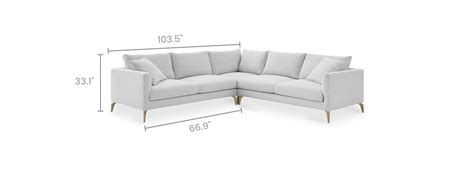 Lena Performance Fabric L Shape Sectional Sofa Castlery Us