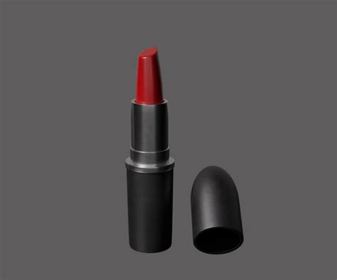 Artstation Matte Black Lipstick 3d Model Realistic Cosmetic Product
