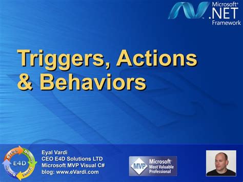 Triggers Actions And Behaviors In Xaml Ppt