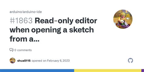 Read Only Editor When Opening A Sketch From A Symlinkwindows Directory Junction Link Inside