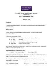 CSc 59866 Spring 2023 Syllabus Pdf CSc 59866 Senior Design Project