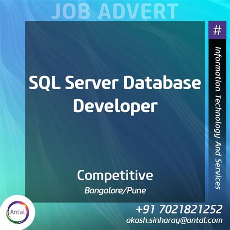sanika joshi on linkedin job sql server database developer