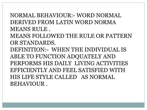 Concept Of Normal And Abnormal Behaviourpptx Mental Health
