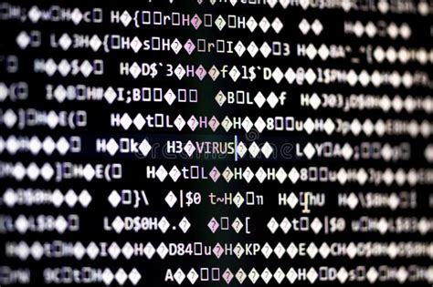 Random Computer Code With Word Virus Stock Image Image Of Number