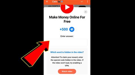Make Money Online For Free Cats Code Cats Video Code Today 5 6