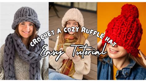 Easy 1 Hour Crochet Ruffle Hat Pattern With Video Tutorial