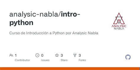 Github Analysic Nablaintro Python Curso De Introducción A Python Por Analysic Nabla