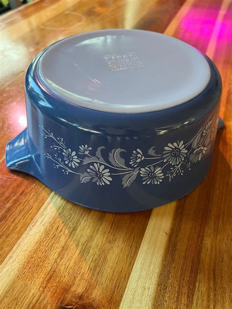 Vintage Pyrex Colonial Mist Blue White Floral Casserole Baking Etsy