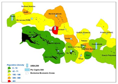 Crude Population Densities Around 2006 And Percapita Gross National