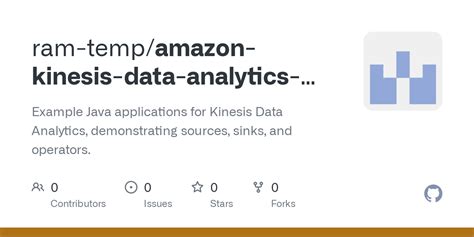 Github Ram Tempamazon Kinesis Data Analytics Java Examples Example Java Applications For