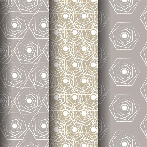 Premium Vector Seamless Abstract Geometric Pattern Set Background