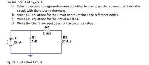 Solved For The Circuit Of Figure 1 A Select Reference Voltage And