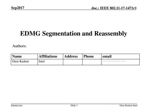 Edmg Segmentation And Reassembly Ppt Download