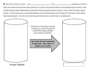 Density Slides Calculate The Density Of Water And Three Other Liquids QUIZ