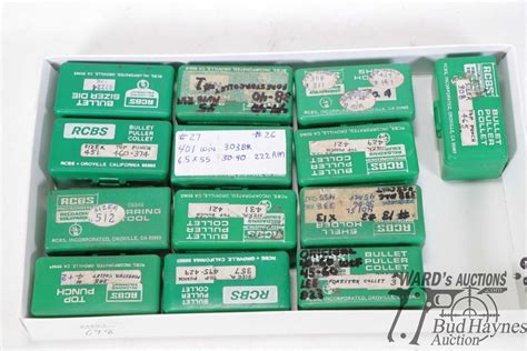 Thirteen Rcbs Bullet Puller Collets Bullet Sizers And Top Punches