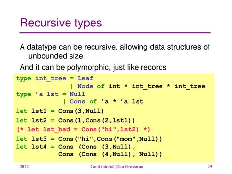 Ppt Graduate Programming Languages Caml Tutorial Powerpoint
