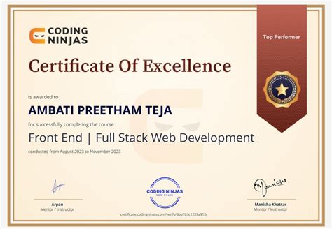 preetham teja ambati on linkedin fullstackdeveloper codingninjas frontenddevelopment