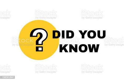 물음표가 있는 라벨 디자인을 알고 계셨습니까 로고 디자인 벡터 일러스트레이션 Fyi에 대한 스톡 벡터 아트 및 기타 이미지 Fyi 검은색 기포 Istock