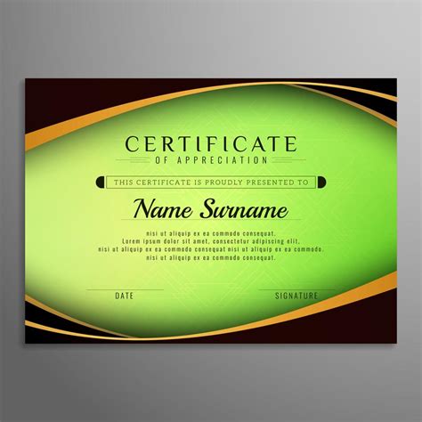 Abstract Stylish Wavy Certificate Background 254274 Vector Art At Vecteezy